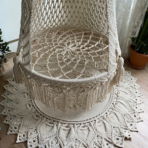 Pattern VIDEO Tutorial Macrame Swing Chair,diy Hammock Chair,bedroom ...