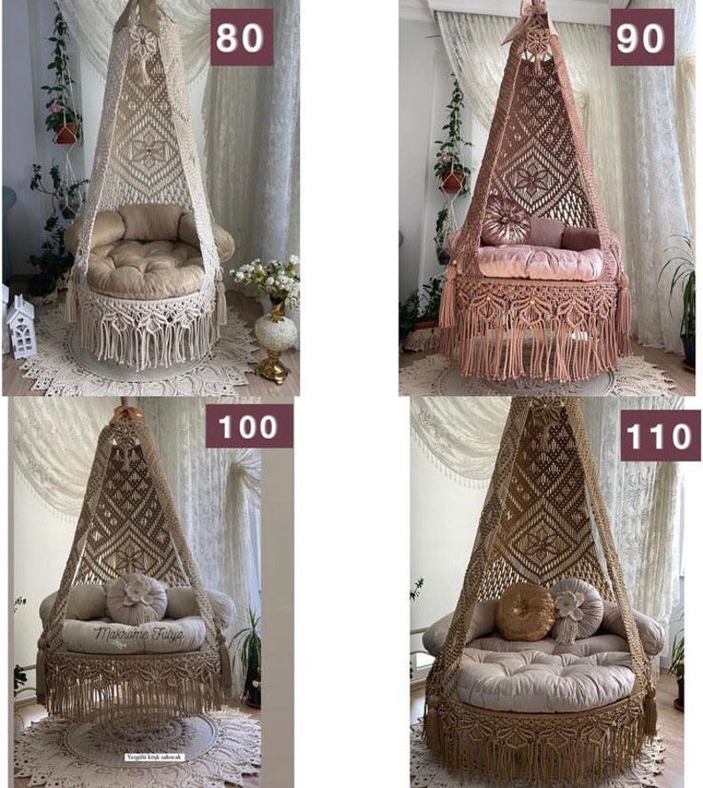 Pattern VIDEO Tutorial Macrame Swing Chair,diy Hammock Chair,bedroom ...