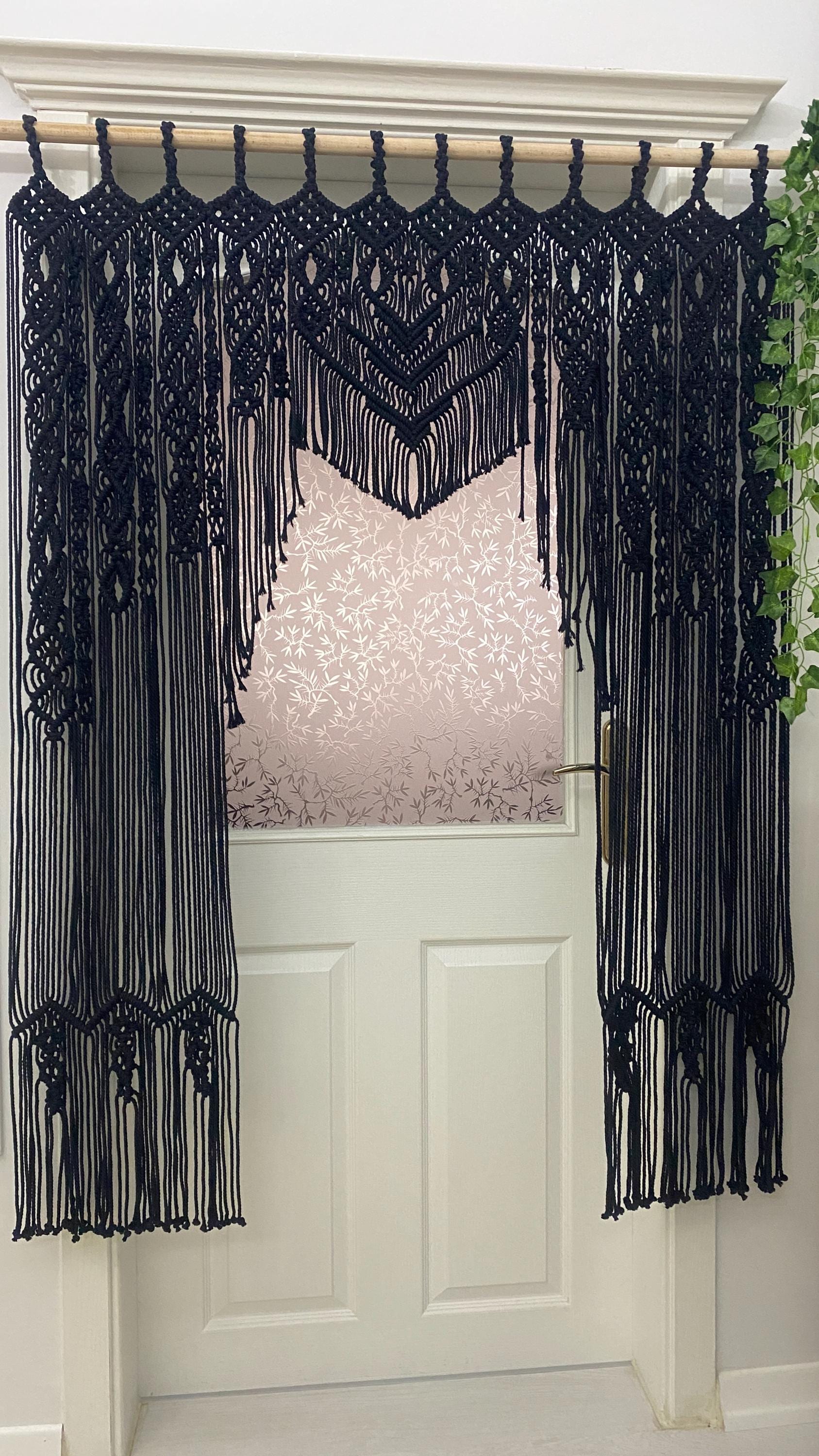 Handcrafted Macrame Curtain: Boho Window or Door Hanging - Etsy