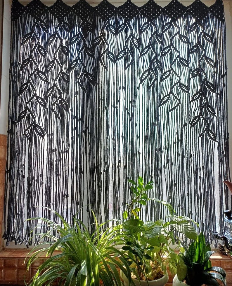 Macrame Room Divider,customizable Size Living Room Macrame Curtain,boho ...