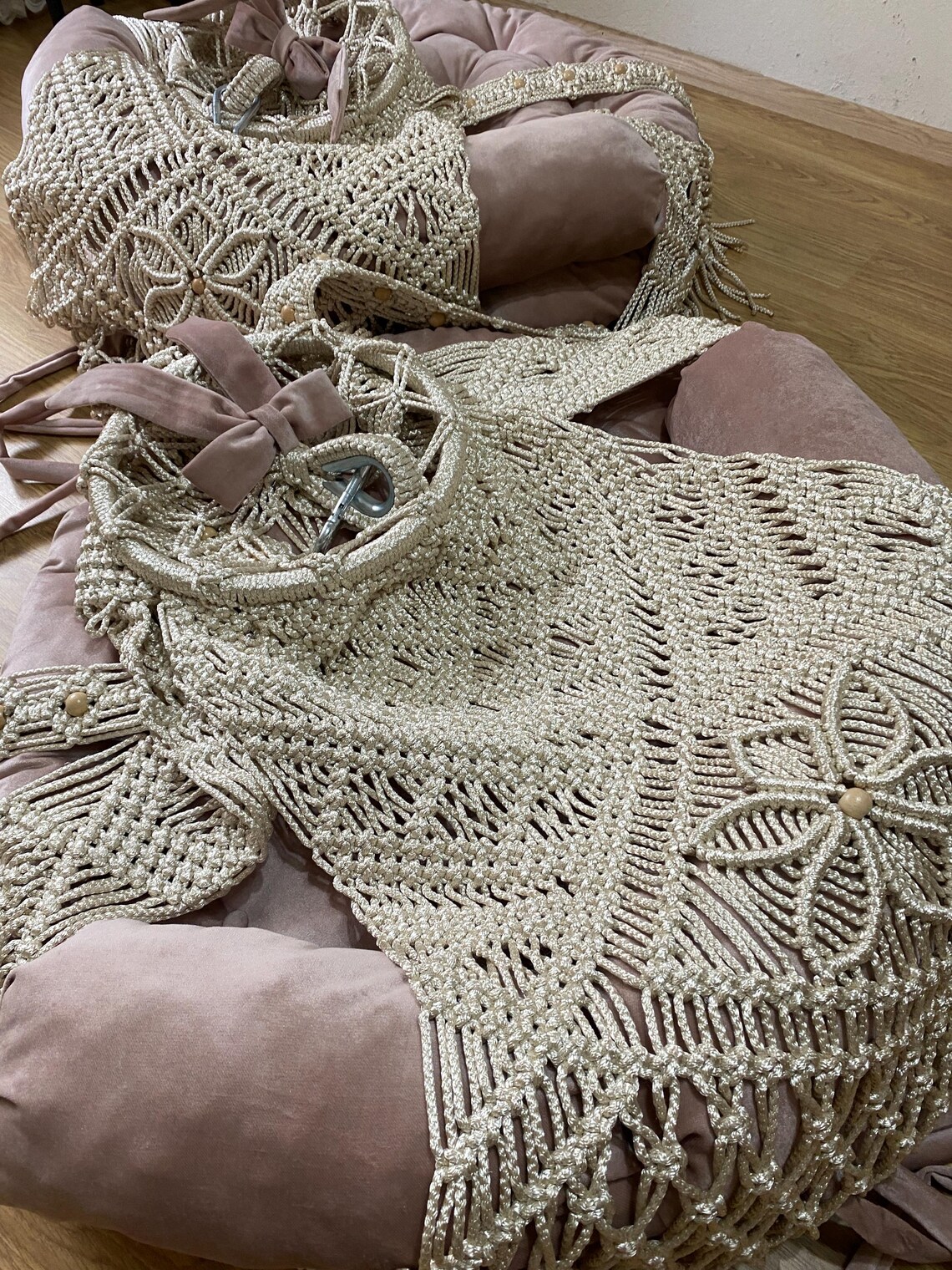 Macrame Large Hammocks, Outdoor Garden Macrame Swing,round Hammocks ...