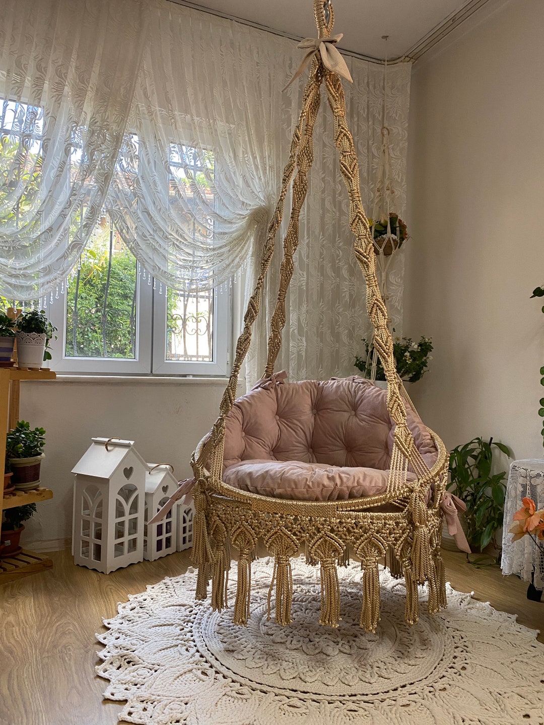 Macrame Rocking Chair,macrame Swing Chair,macrame Chair ,macrame Round ...