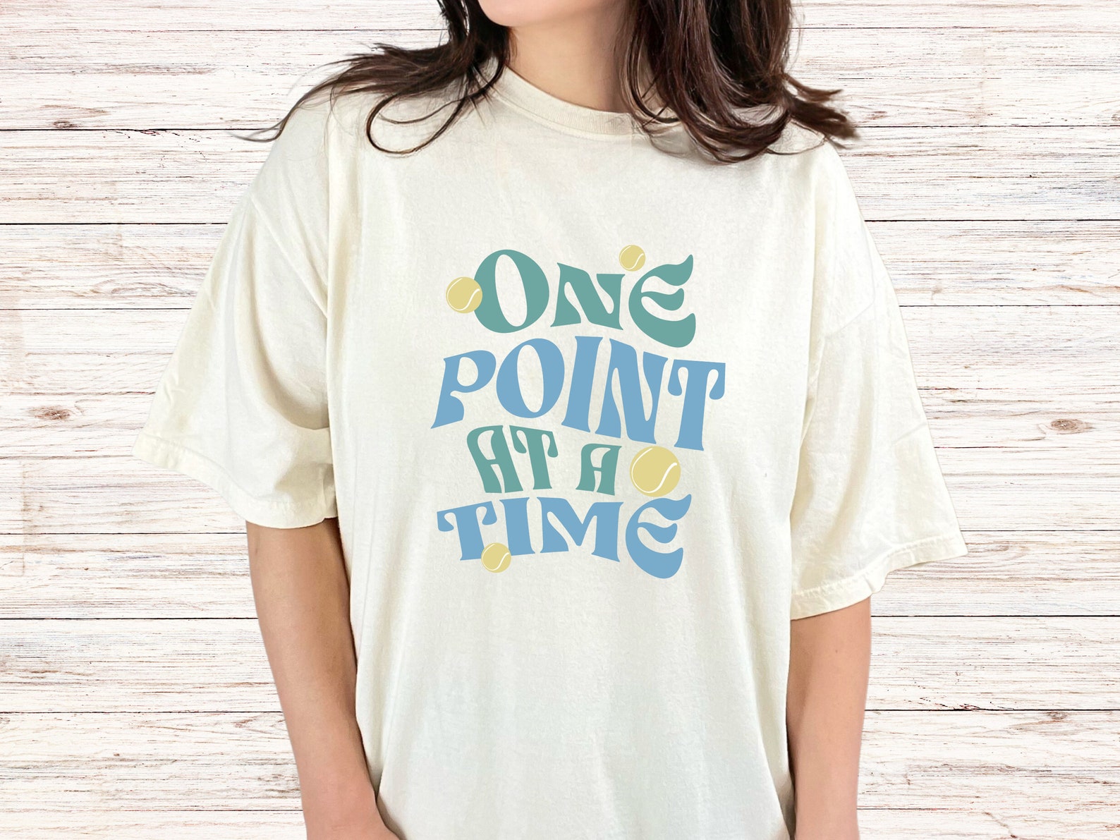 Comfort Colors® Tennis T-shirt, One Point at a Time Graphic Tee, Cute ...