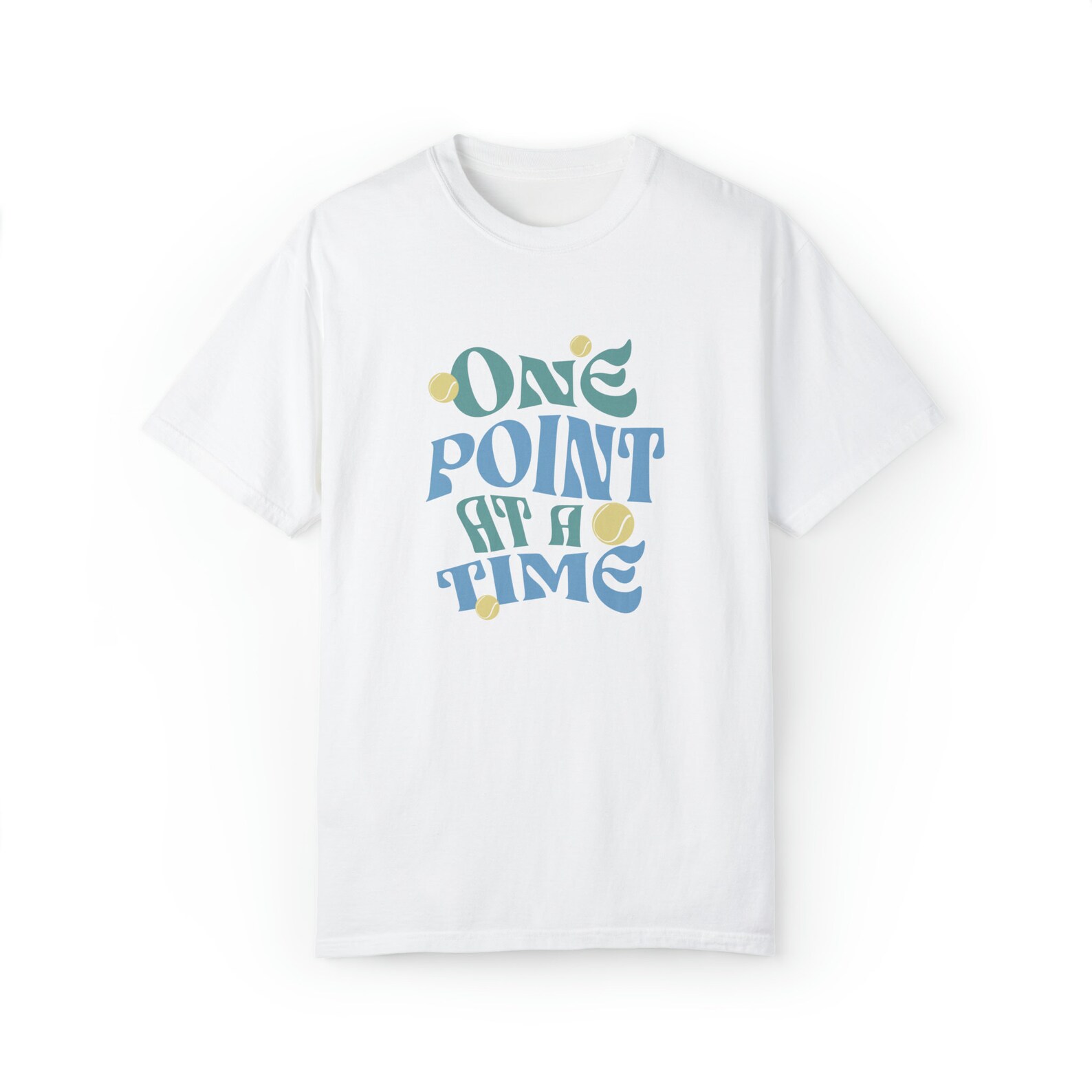 Comfort Colors® Tennis T-shirt, One Point at a Time Graphic Tee, Cute ...