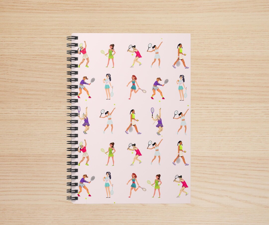 Tennis Log Journal, Preppy Tennis Notebook, Tennis Journal, Score Book ...