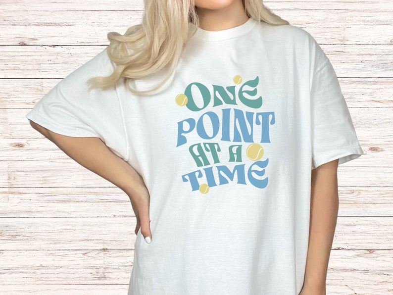 Comfort Colors® Tennis T-shirt, One Point at a Time Graphic Tee, Cute ...