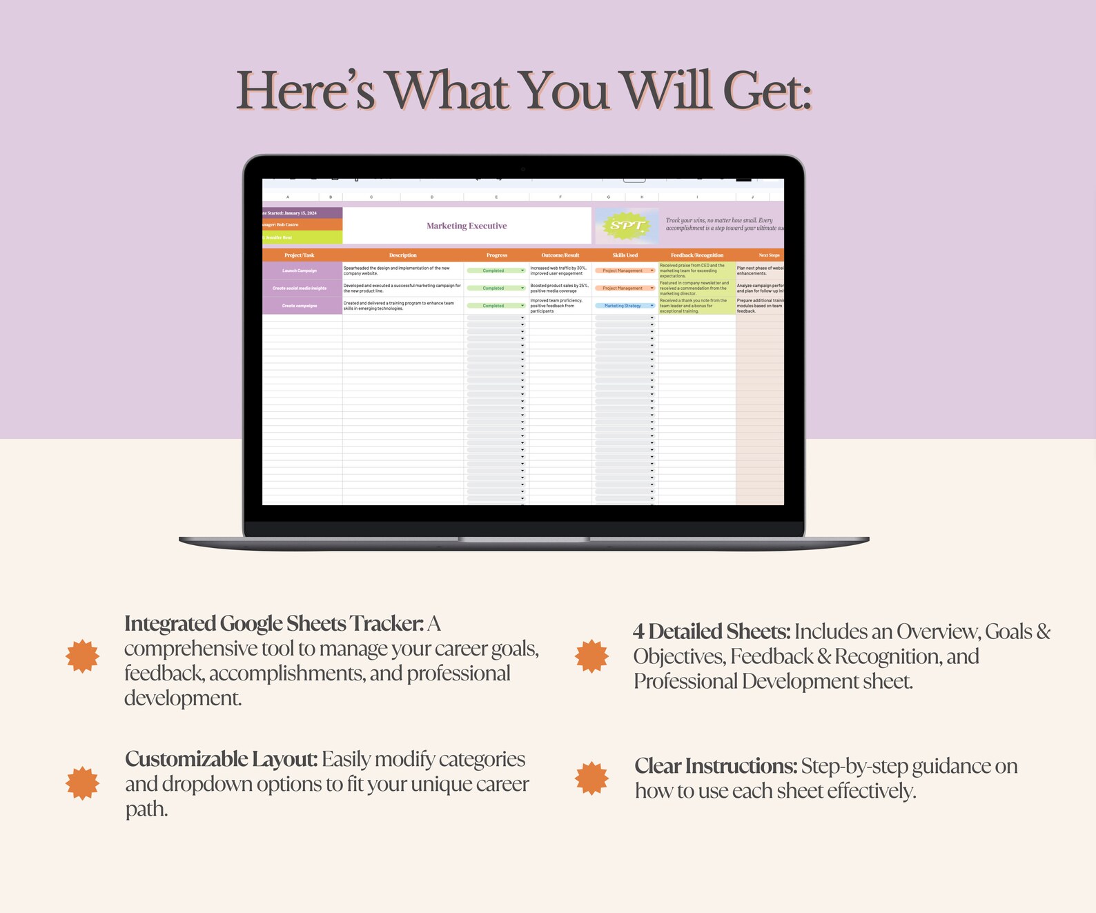 Career Growth Tracker - Work Accomplishment Log & Brag Book Planner ...
