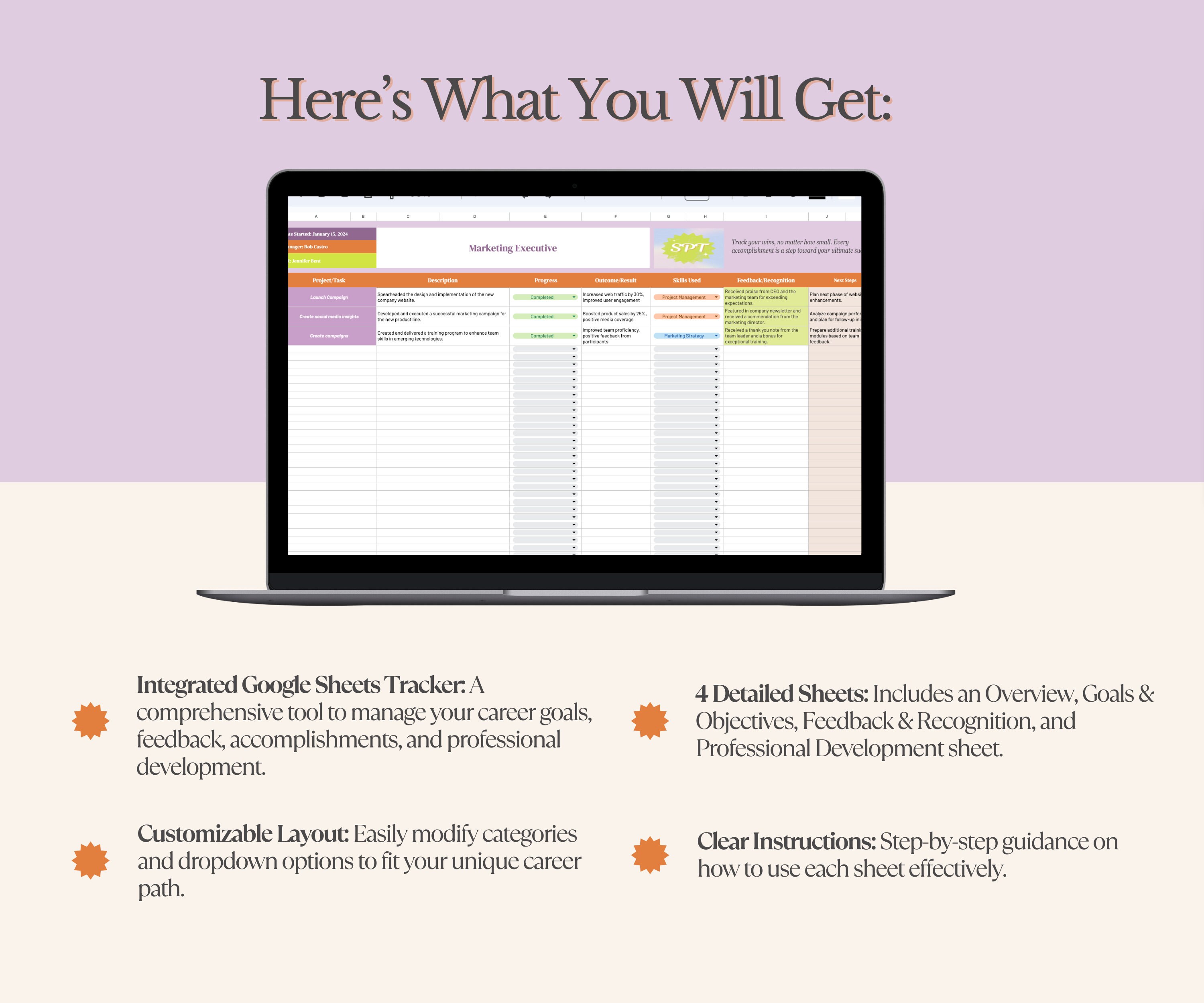 Career Growth Tracker - Work Accomplishment Log & Brag Book Planner ...