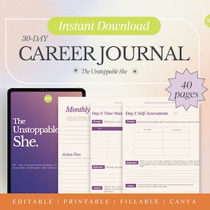 Career Improvement Journal | Growth Journal | Business Journal | Girl ...