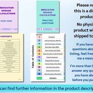 Medication Dosage Calculation Study Guide Bundle 2024 | Student Nurse ...