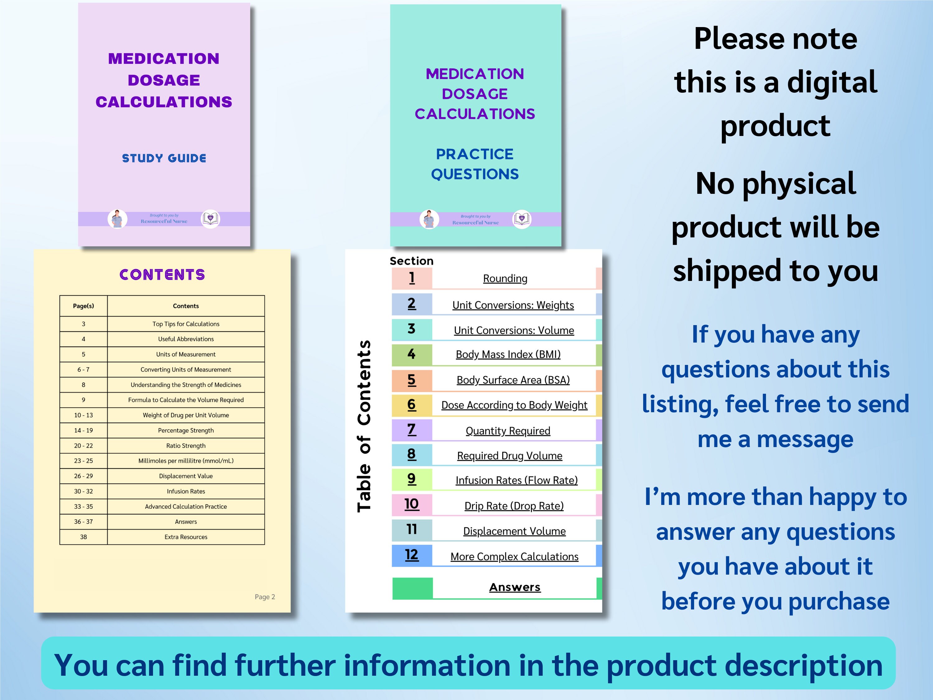 Medication Dosage Calculation Study Guide Bundle 2024 | Student Nurse ...