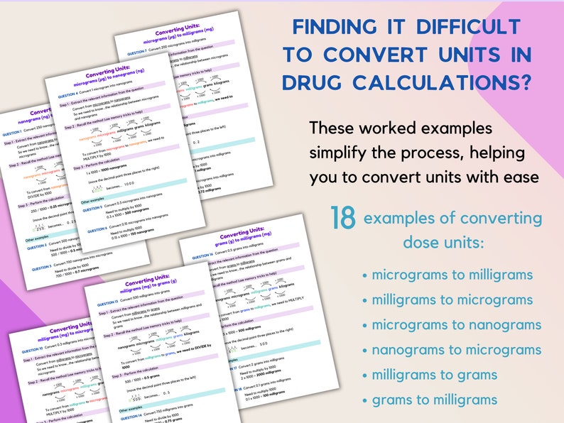 Nursing School Notes | Dosage Calculation Study Guide & Worked Examples ...