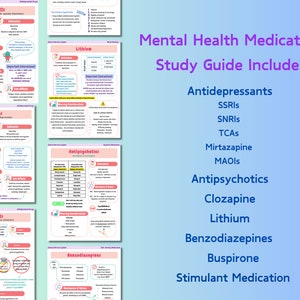 Pharmacology Study Guide | Mental Health Nursing Notes | Psychiatric ...