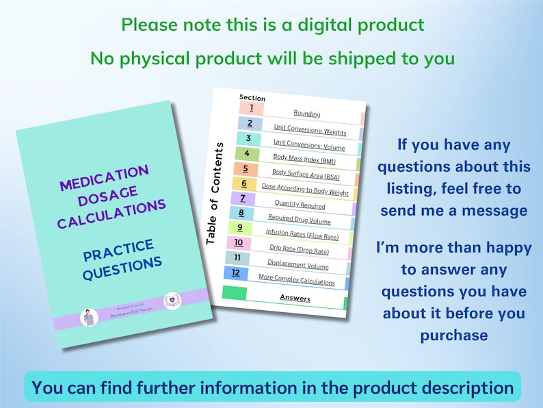 Medication Dosage Calculation Study Workbook | Student Nurse | Drug ...