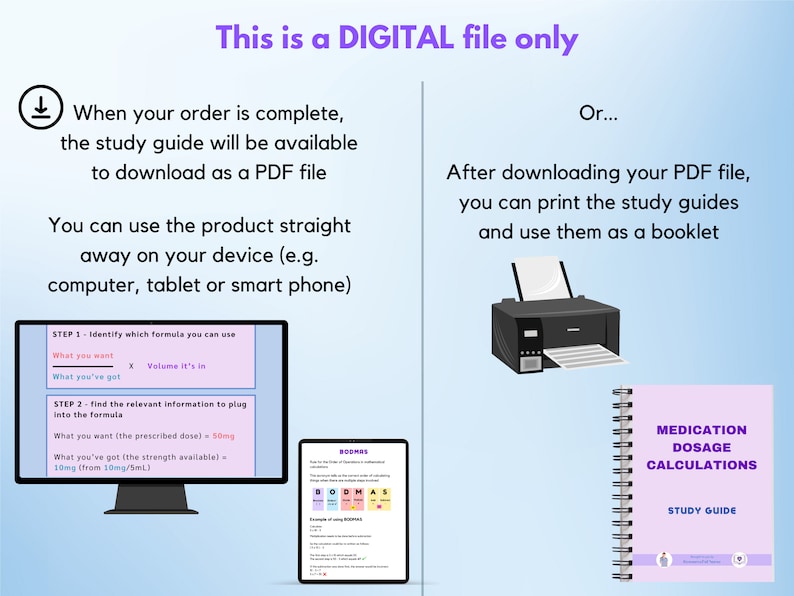 Complete Dosage Calculation Study Guide Bundle | Drug Calculations ...