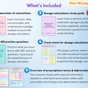 Complete Dosage Calculation Study Guide Bundle | Drug Calculations ...