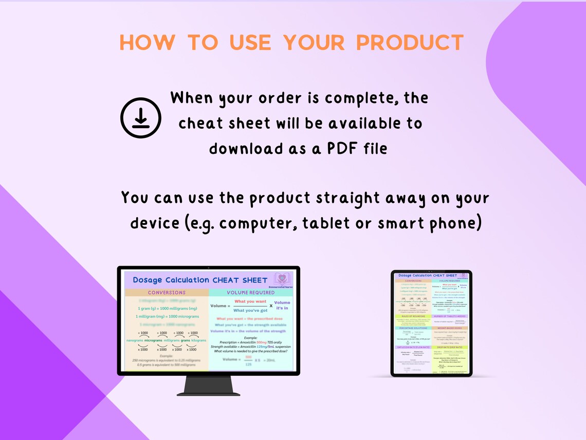 Dosage Calculation Formula Cheat Sheet | Drug Calculations for Nursing ...