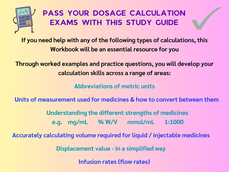 Medication Dosage Calculation Study Guide Student Nurse Drug ... Medication Dosage Calculation Study Guide Student Nurse Drug ...
