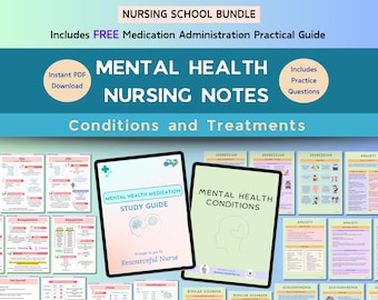 Psychiatric Mental Health Medications, Pharmacology Study Notes ...