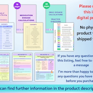 Complete Dosage Calculation Study Guide Bundle | Drug Calculations ...