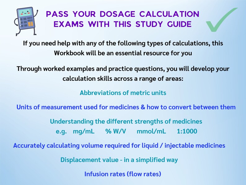 Medication Dosage Calculation Study Guide Bundle 2024 | Student Nurse ...