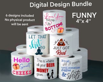 Retirement Toilet Roll Design Bundle, Toilet Roll Sublimation, Digital ...