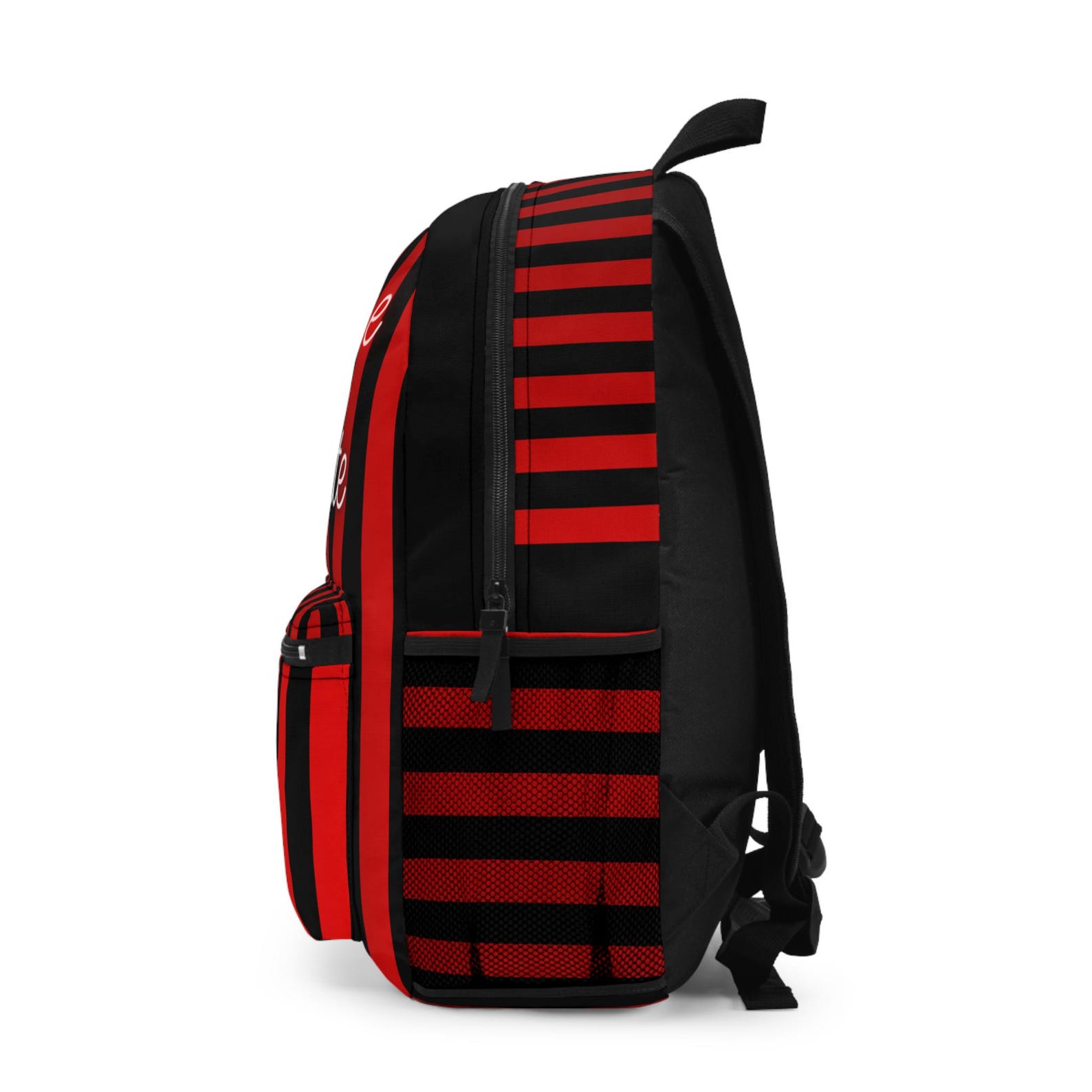 Spooktacular Black & Red Striped Gradient Ombre Vampire Girl Backpack ...