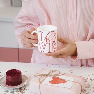 LOVE Mug, Valentine's Day Mug, Happy Valentine's Day, Gift for ...