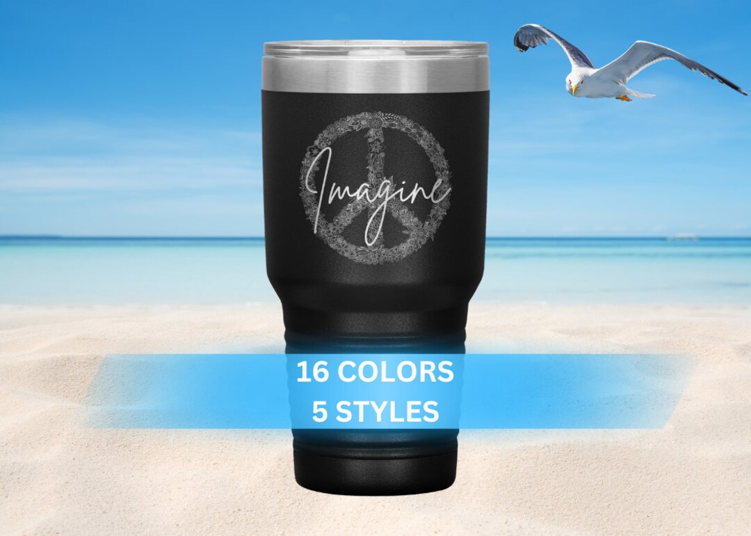 Imagine Peace Insulated Travel Tumbler, Imagine Tumbler, Peace Tumbler ...