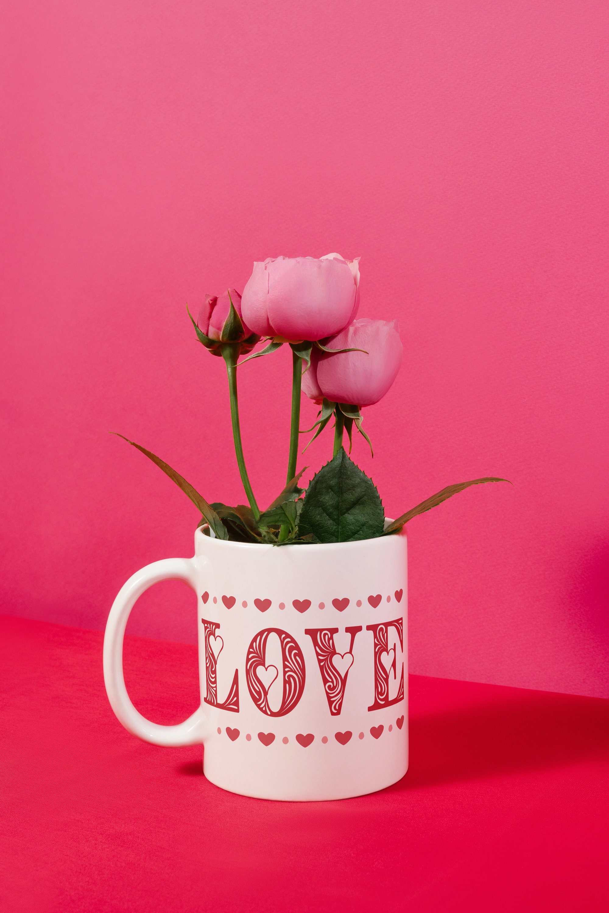 Love Hearts Mug, Valentine's Day Mug, Love, Gift for Valentine's Day ...