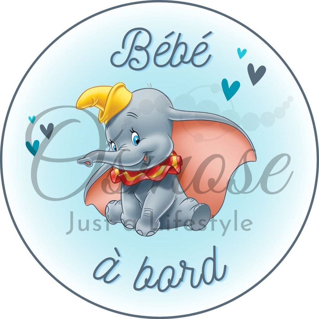 Baby on Board Sticker Little Dumbo - Etsy