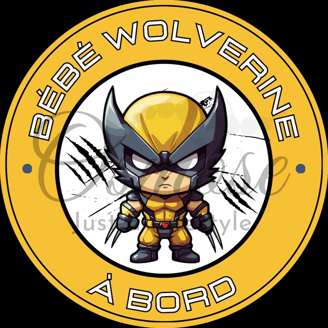 Baby on Board Sticker Baby Wolverine - Etsy