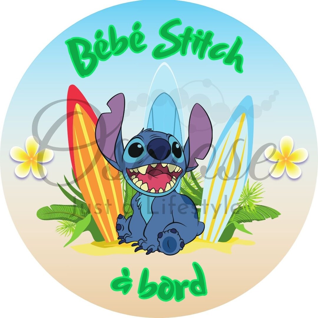Baby on Board Sticker - Baby Stitch - Etsy