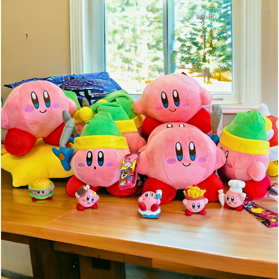 Kirby Plushie Stuffed Plushie Toy Cute Kawaii Plush in 3 Size's Soft ...