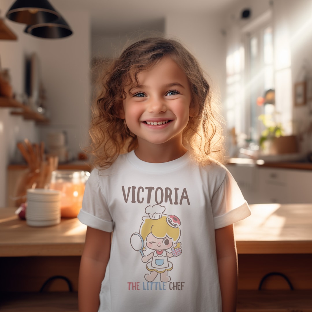 26A Personalized Toddlers Custom Name T-shirts : Chef - Etsy