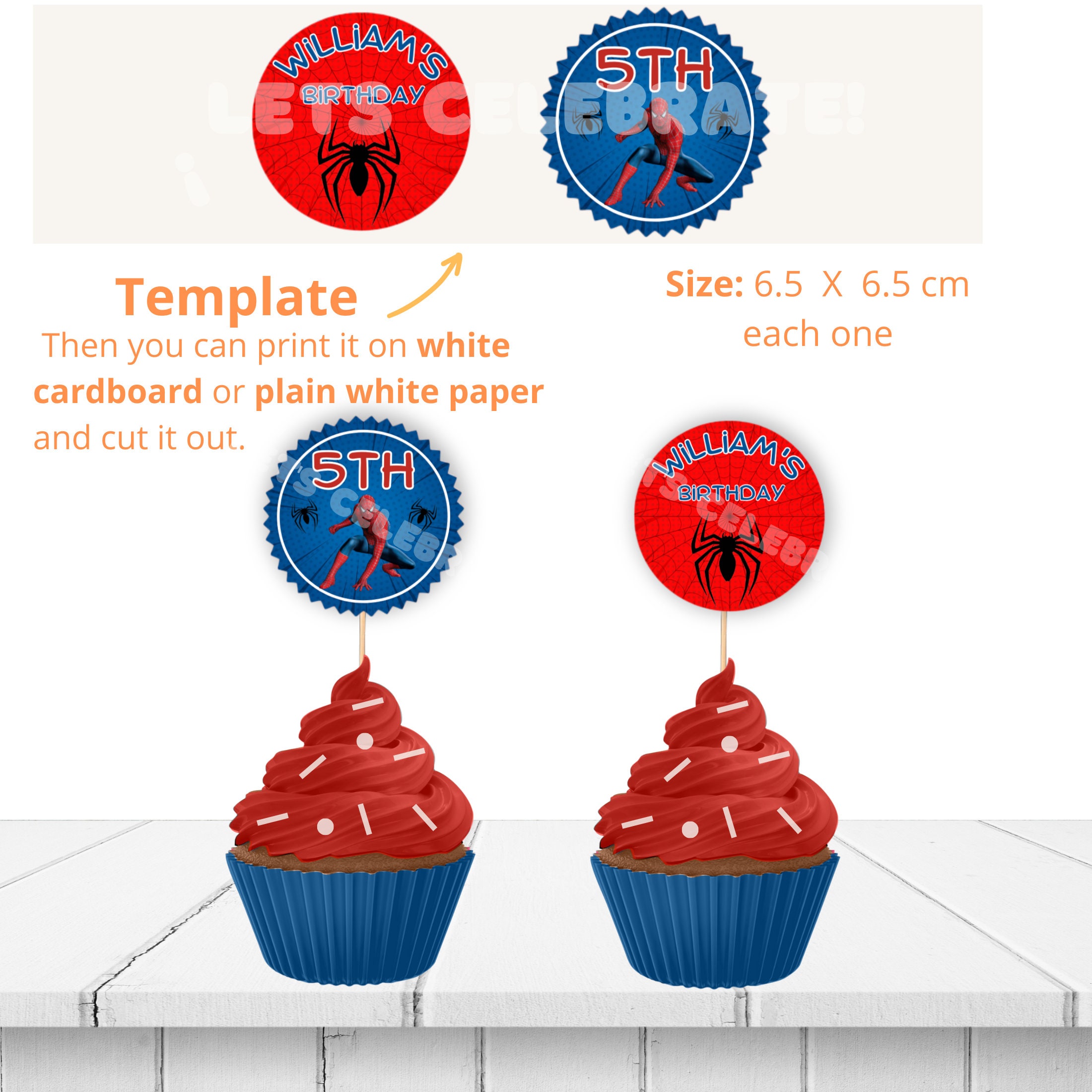 Spiderman Editable Party Pack, Cupcake Toppers, Chip Bags, Superhero ...