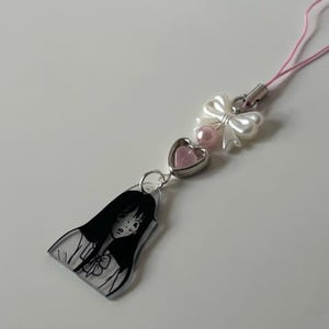 Sawako Kimi Ni Todoke Pink Ribbon Keychain 3 - Etsy