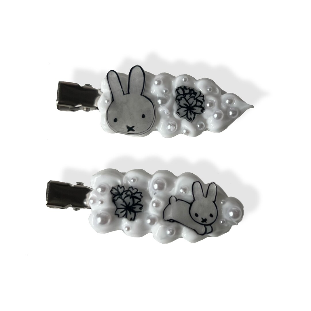 Miffy Cherry Blossoms Decoden Hair Clip Set - Etsy