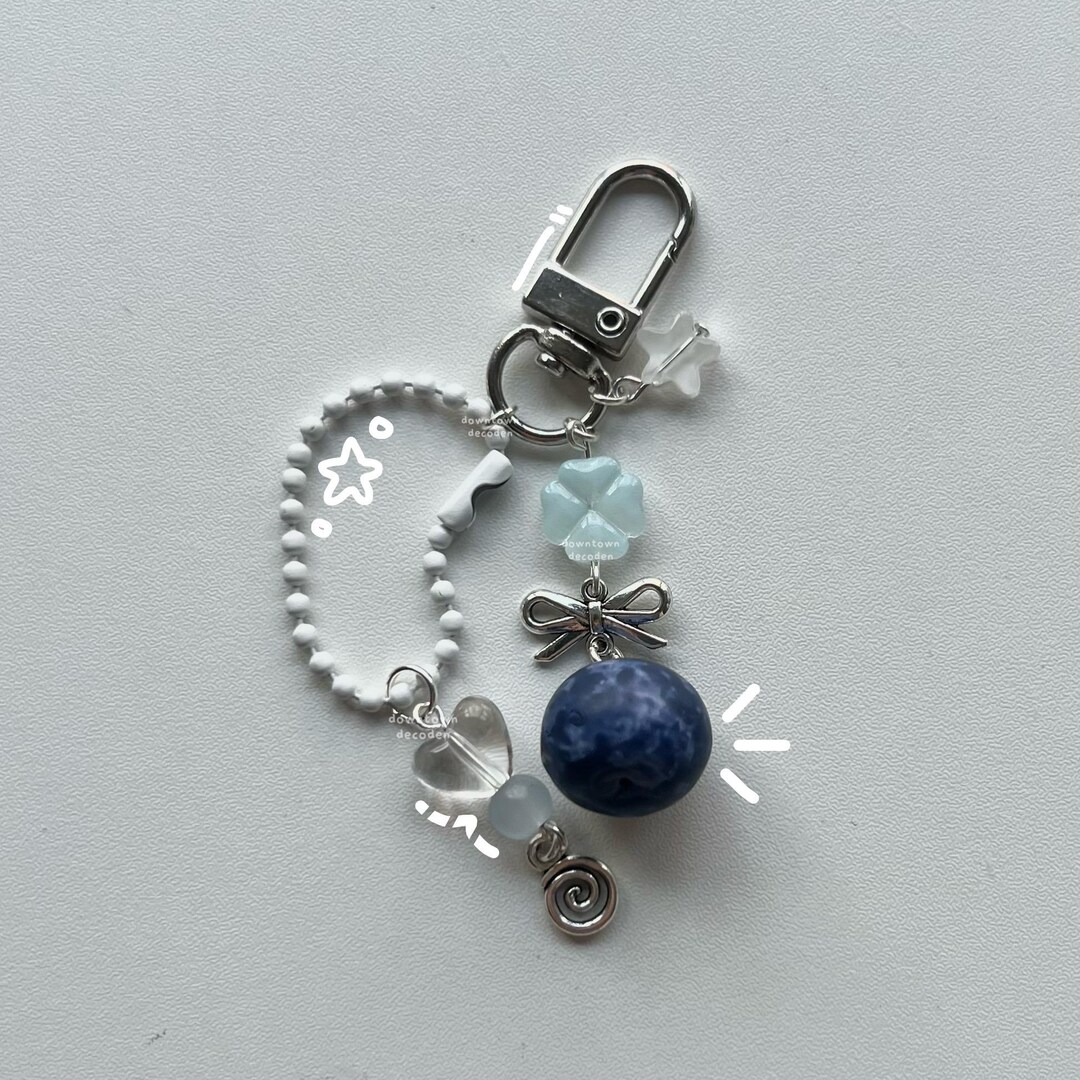 Blueberry Fruit Kawaii Heisei Retro Dtdeco Juminocore Handmade Keychain ...