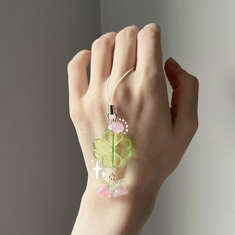 Pink 4 Clover Charm - Etsy