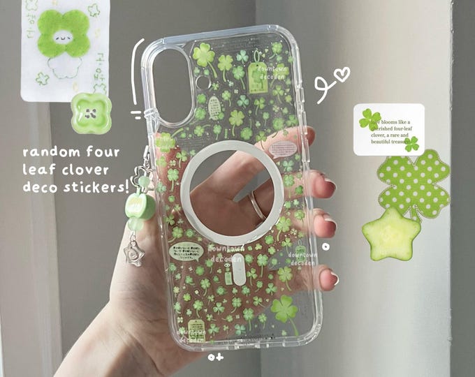 Heisei Retro Four Leaf Clover Random Sticker Deco Resin Juminocore ...