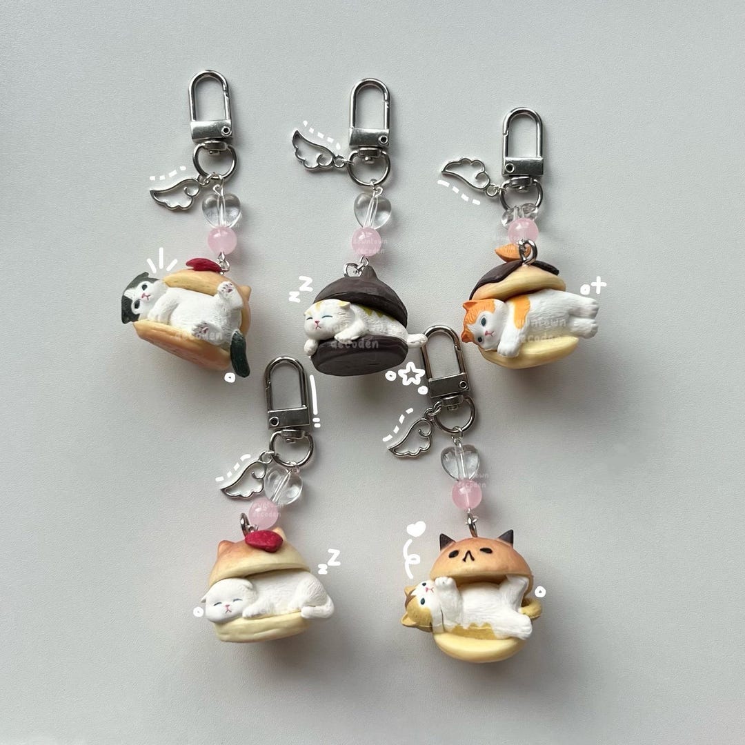 Mofusand Bakery Cat Figurine Dtdeco Keychain Heisei Retro Juminocore ...