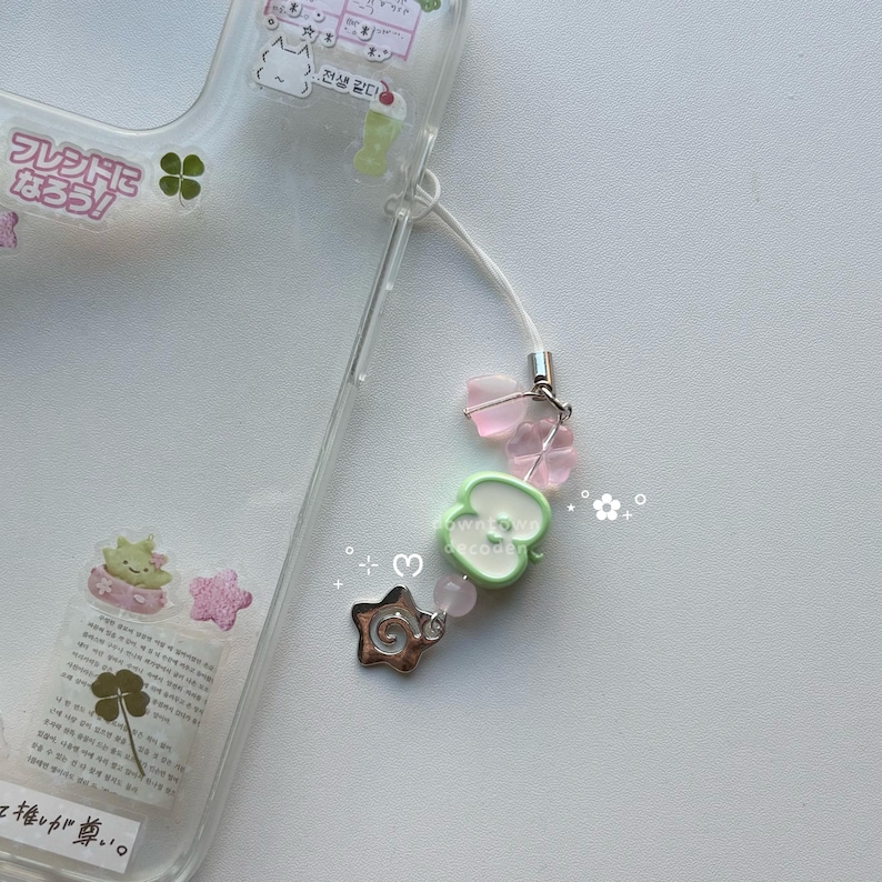 Green Apple + Pink Glass Dtdeco Heisei Retro Juminocore Bag / Phone Charm