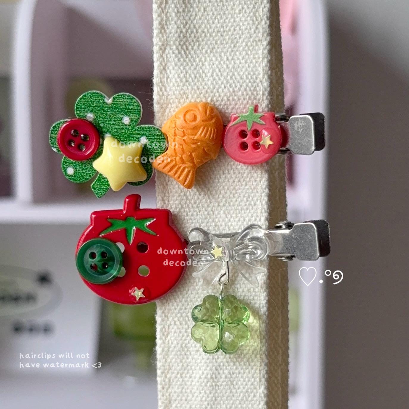 Lucky Taiyaki + Tomato Buttons Heisei Retro Dtdeco Juminocore Kawaii ...
