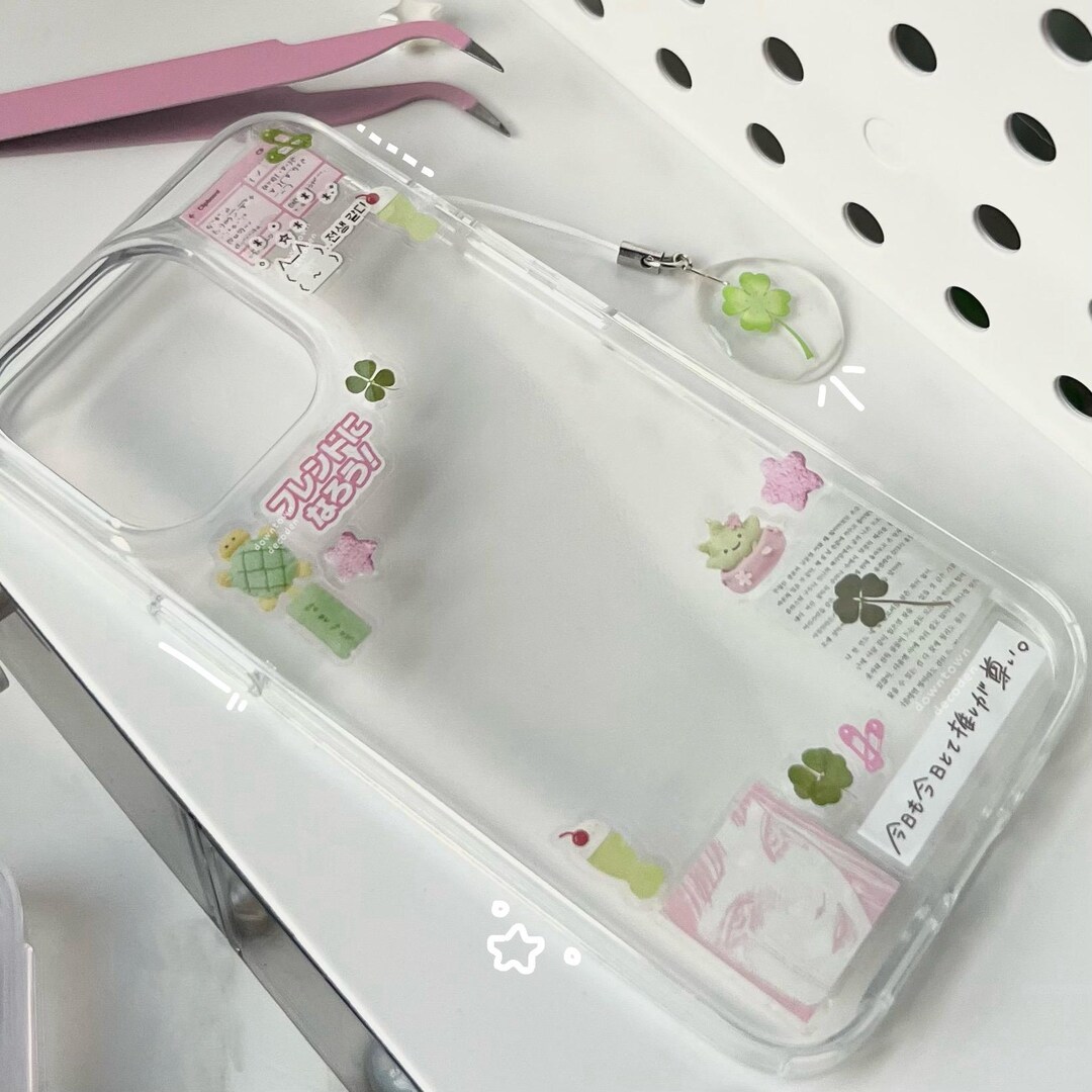 Pink + Green Manga Heisei Retro Sticker Deco Resin Juminocore Japanese ...