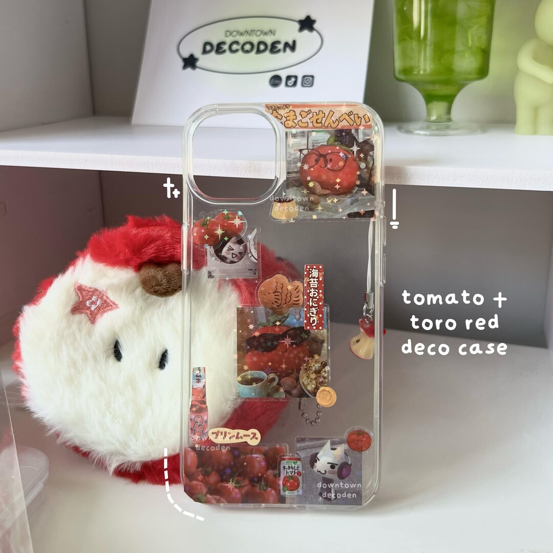 Tomato + Toro Cat Red Sticker Deco Resin Juminocore Japanese Vintage ...