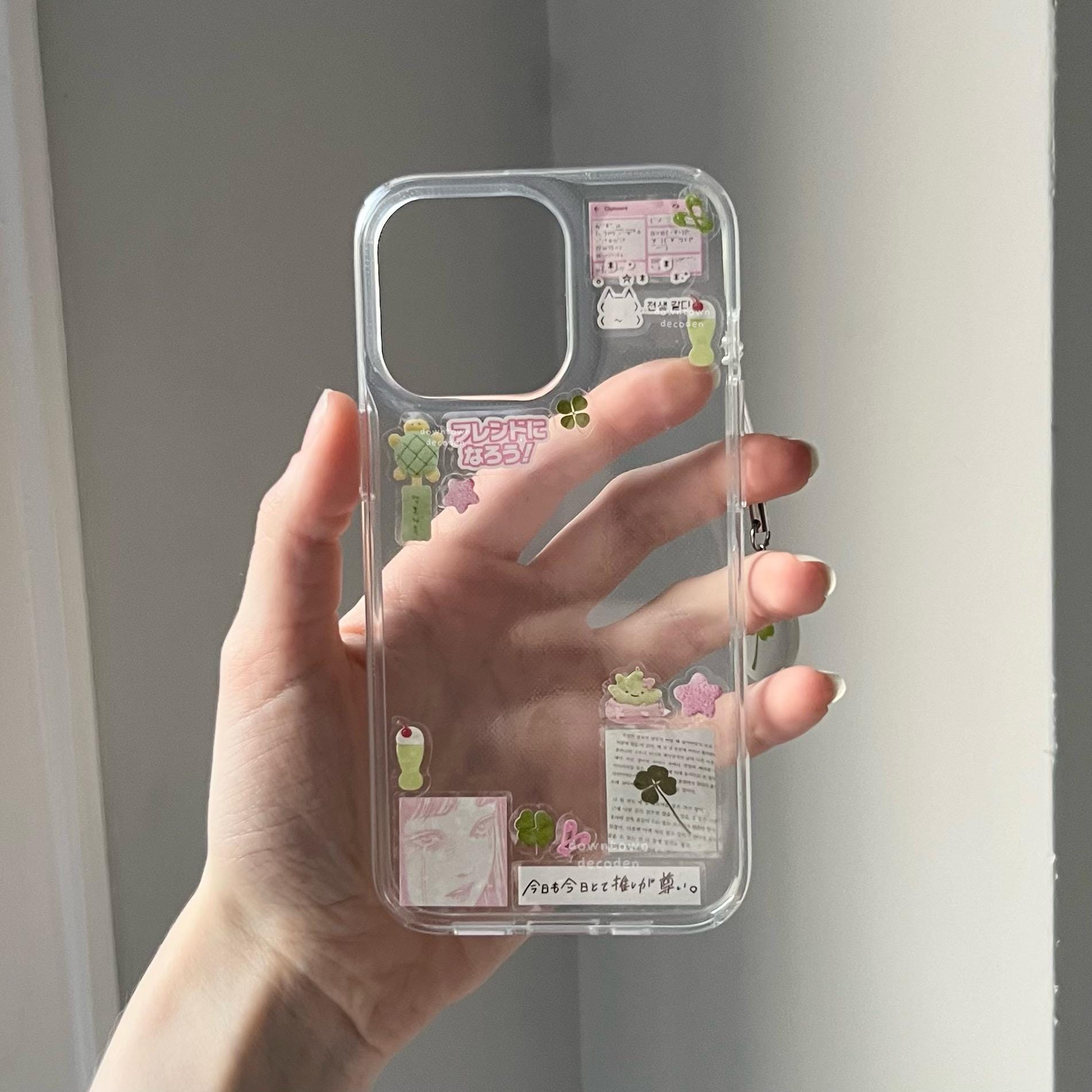 Pink + Green Manga Heisei Retro Sticker Deco Resin Juminocore Japanese ...