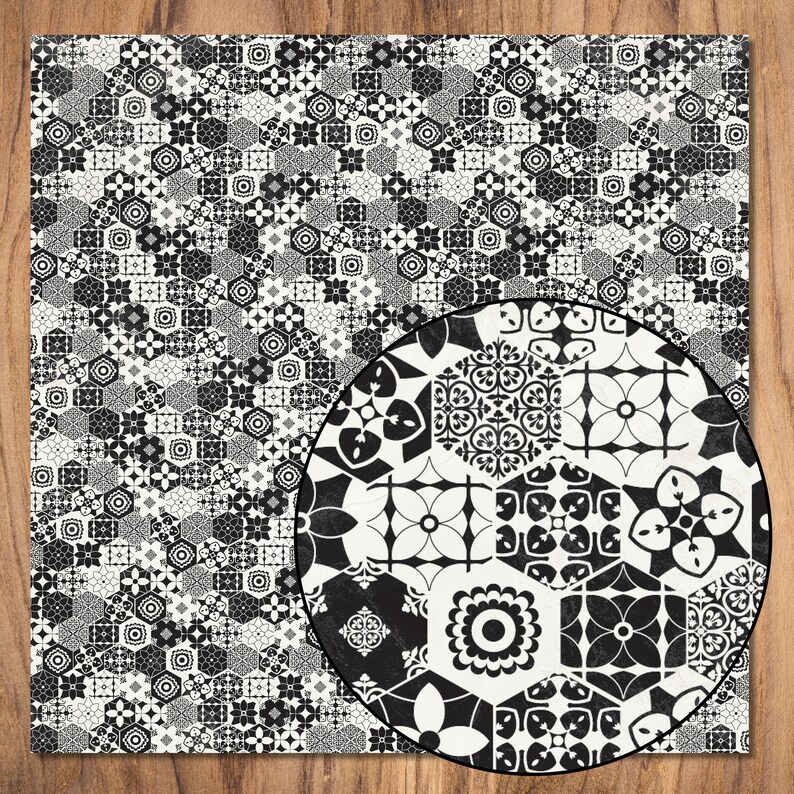 Dollhouse Paper, 1:12th Scale Tile Texture, Dollhouse Mosaic, Miniature ...
