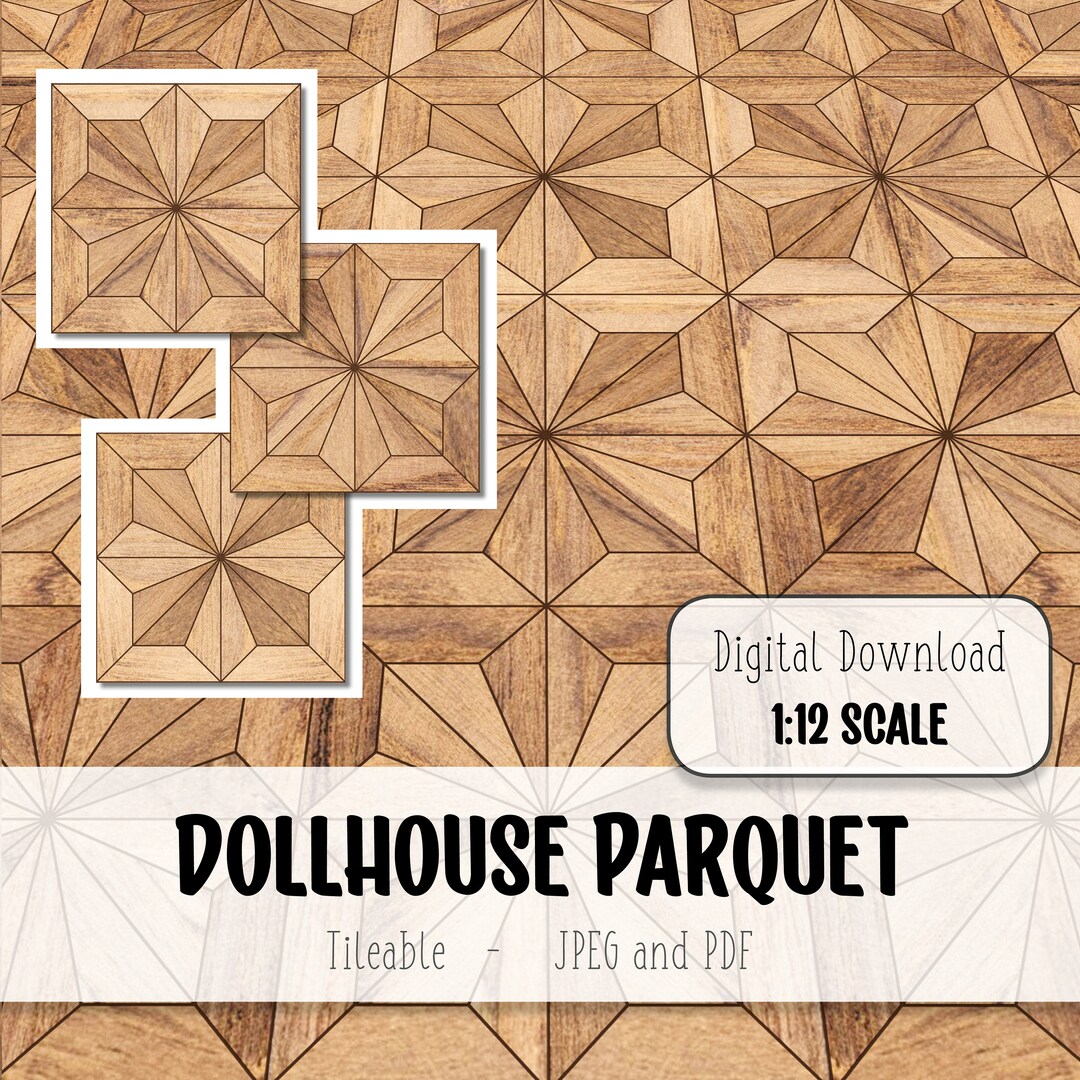 Miniature Dollhouse Parquet Flooring 1:12th, Miniature Flooring to ...