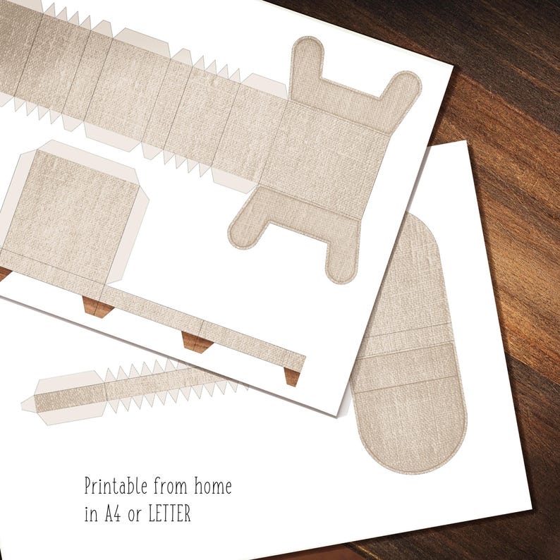 Printable Beige Armchair, 1:12 Scale, Paper Furniture Pattern for a ...